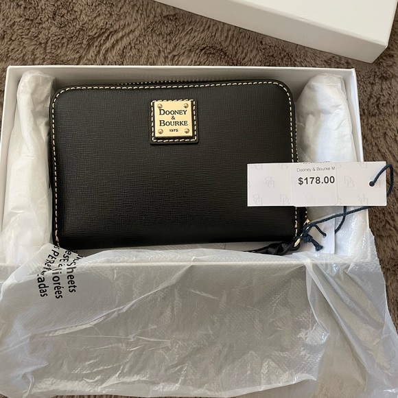 Dooney & Bourke | Bags | Dooney Bourke Black Leather Wallet | Poshmark